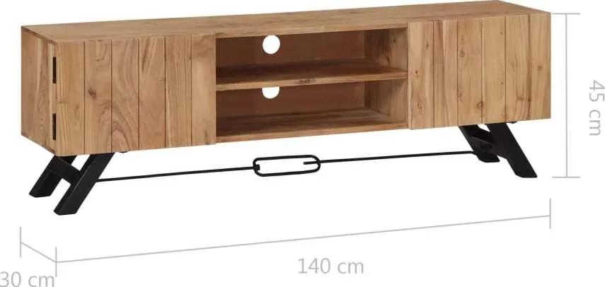 vidaXL TV stolek 140 x 30 x 45 cm masivní akáciové dřevo [247971]