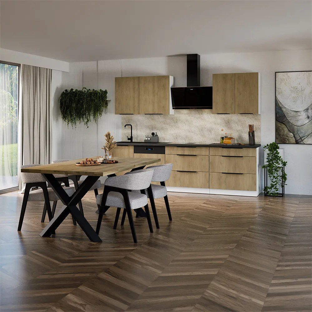 CREMONA bc | horní skříňka 80 G-90 2F policová | 80 cm | VYSOKÁ | bílá/cremona