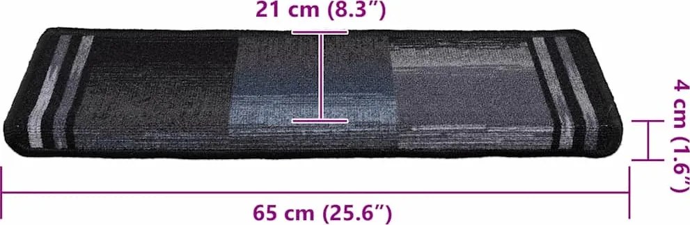 vidaXL Nášlapy na schody samolepicí 5 ks 65x21x4 cm [149842] Barva: Červená
