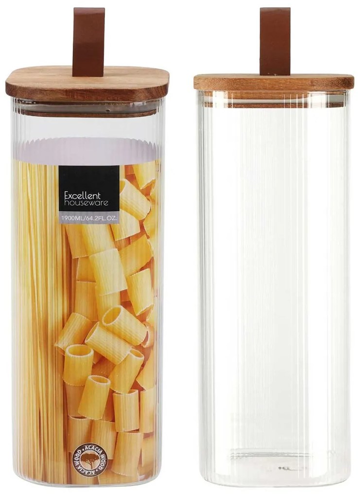 Skleněná nádoba na potraviny Stripe Square 1900ml