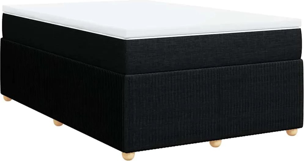 Box spring postel s matrací černá 120x190 cm textil 3285555