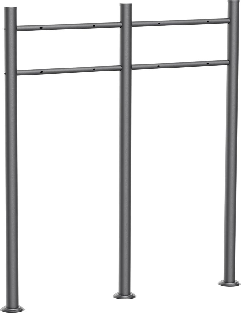 Stojan na poštovní schránku Wiltec – 1200 × 1000 mm, antracitová (60188)