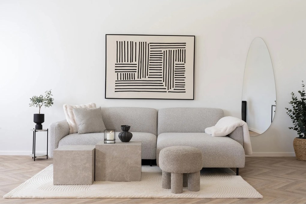 House Nordic Pouf PERTH světle šedý