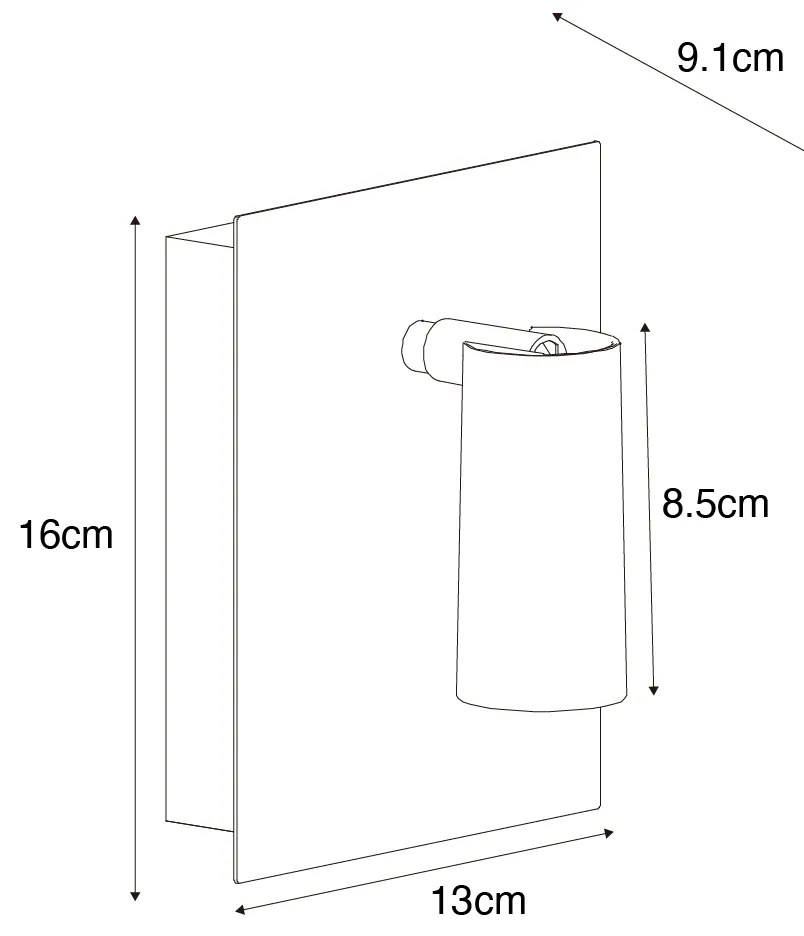 Moderní venkovní nástěnné svítidlo černé vč. LED IP54 - Simon