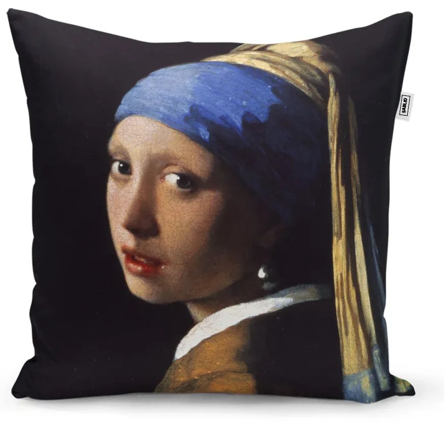 Sablio Polštář Dívka s perlou - Johannes Vermeer - 60x60 cm