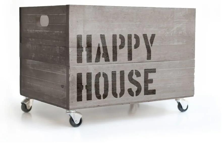Šedý pojízdný box Really Nice Things Happy House