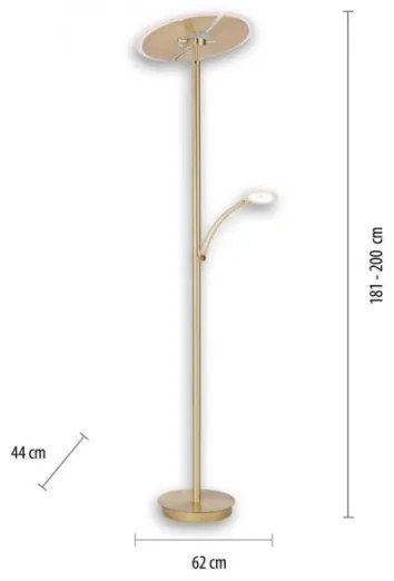 Paul Neuhaus 673-60- LED Stmívatelná stojací lampa ARTUR 2xLED/21W/230V+1xLED/6W