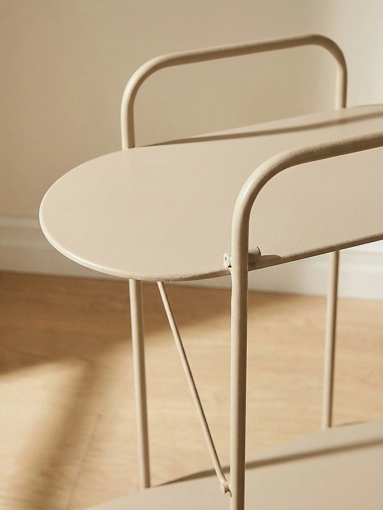 Sinsay - Dvouúrovňový železný stojan na květiny - krémová