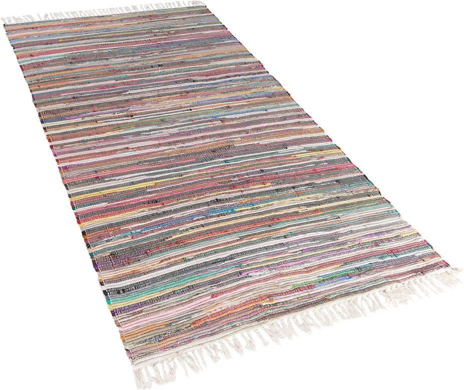 Krátkovlasý světlý barevný bavlněný koberec 80x150 cm - DANCA