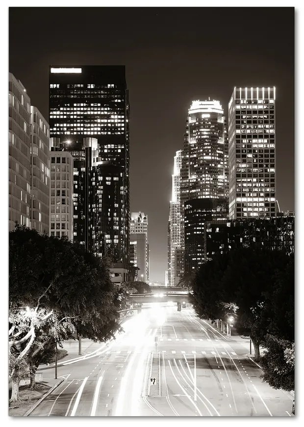 Wallmuralia Foto obraz skleněný svislý Los Angeles noc 70x100 cm