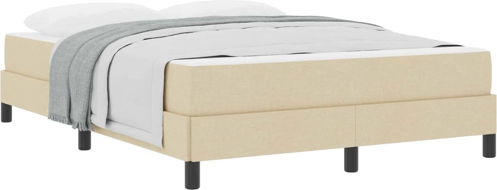Postel s boxspringem Krémová 140 x 190 cm textil 3398491
