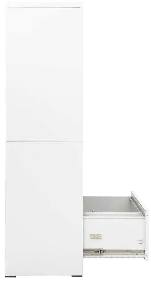 Petromila Kancelářská skříň bílá 90 x 46 x 164 cm ocel