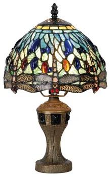 Stolní lampa Tiffany DRAGONFLY Clayre &amp; Eef 5LL-9891