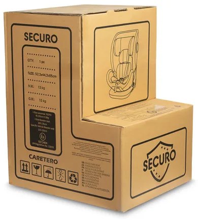 CARETERO autosedačka SECURO I-SIZE LIGHT GREY (40-150)