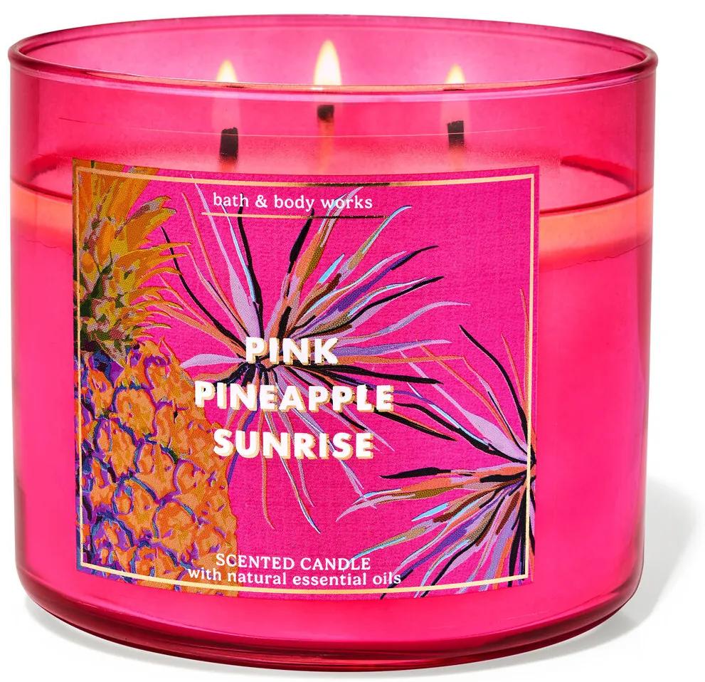 Bath & Body Works Pink Pineapple Sunrise vonná svíčka 411g