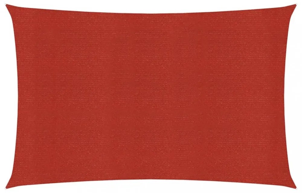 Stínící plachta obdélníková HDPE 4 x 5 m Dekorhome Červená