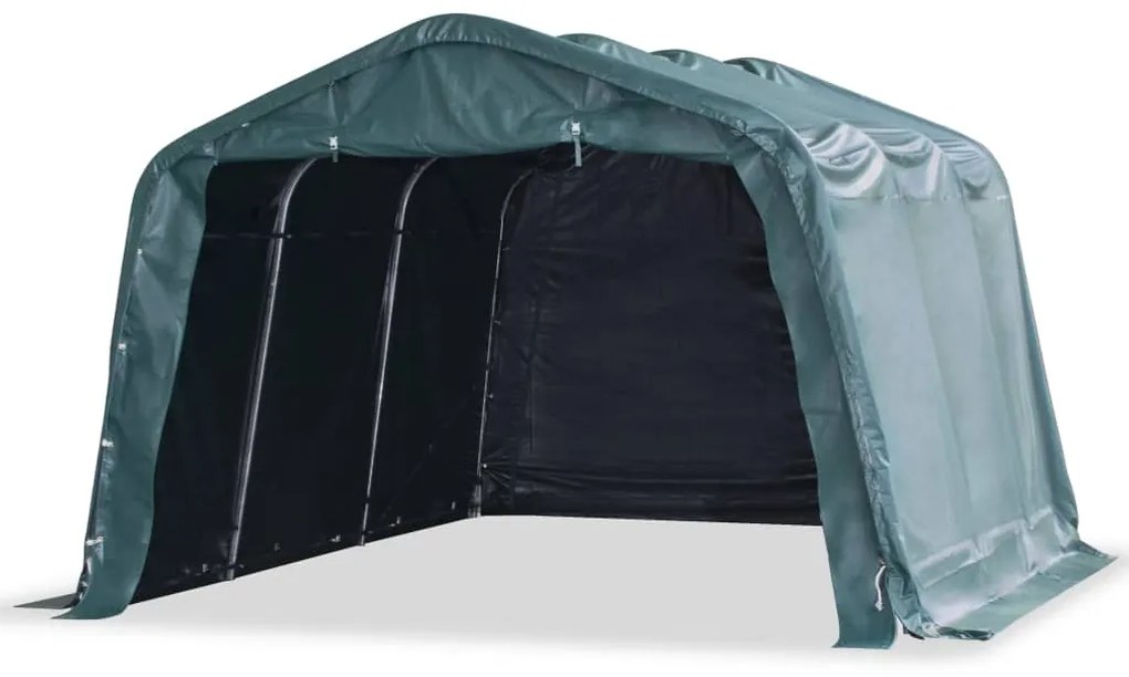 vidaXL Marketos Mobilní přístřešek pro zvířata PVC 550 g/m² 3,3x4,8m tm. zelený