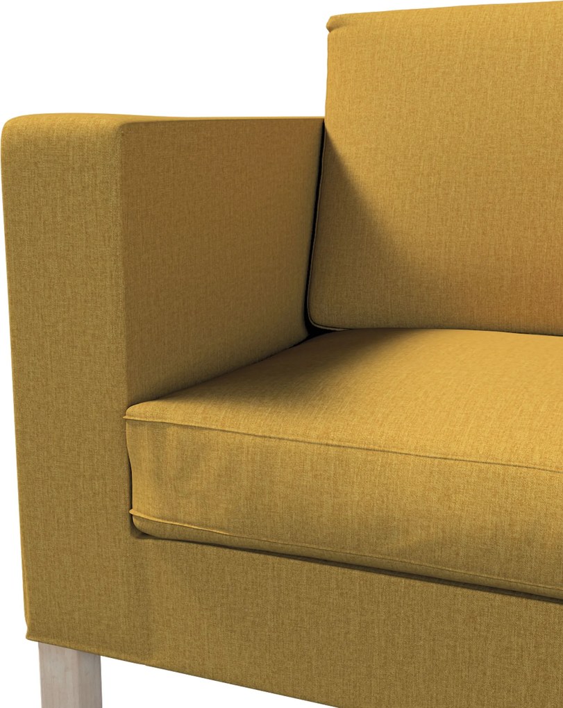 Potah na pohovku IKEA Karlanda rozkládací, krátký barva žlutá látka pletený vzor