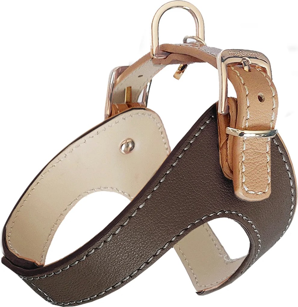 MILK&PEPPER Postroj pro psy Vendome Deluxe Marron/Camel Velikost: 40