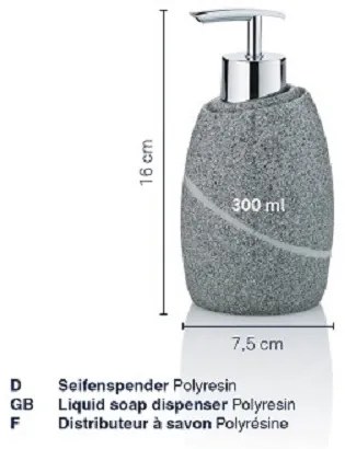 KELA Dávkovač mýdla TALUS poly, dekor kámen béžový KL-20297