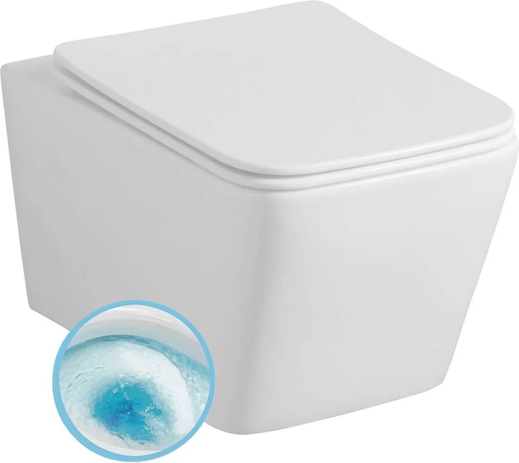 Sapho Porto - Závěsné WC, Vortex Rimless, bílá PZ102V
