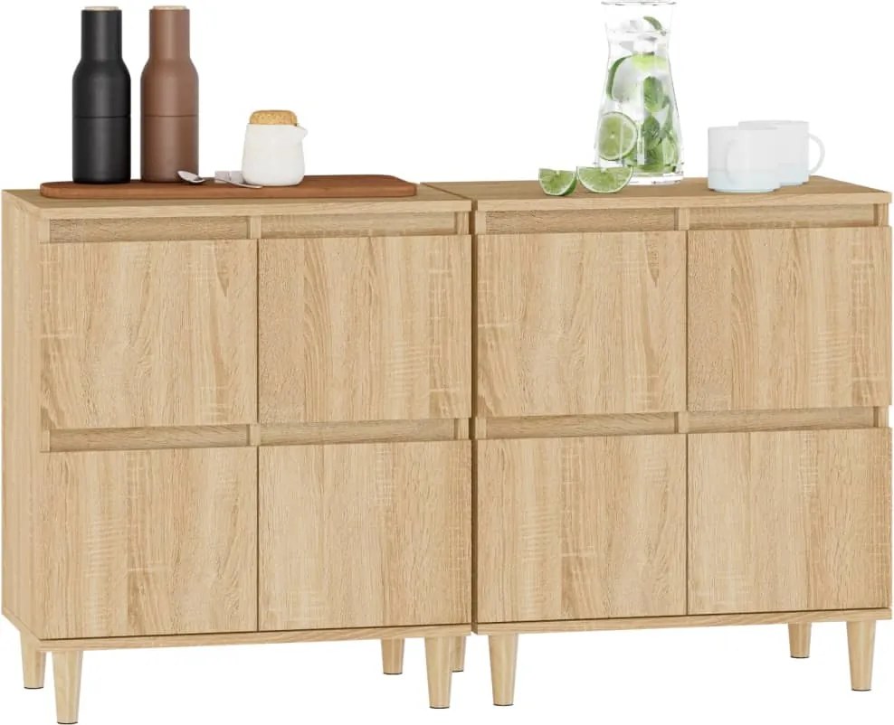 Příborníky 2 ks dub sonoma 60 x 35 x 70 cm kompozitní dřevo 3185754