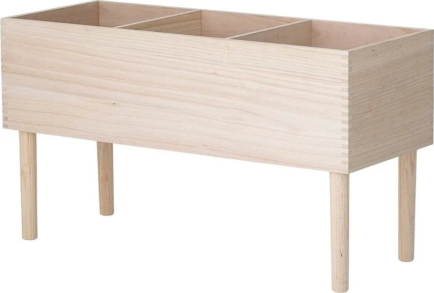 Knihovna z masivu pavlovnie ve světle přírodní barvě 91x50x35 cm Douve – Bloomingville