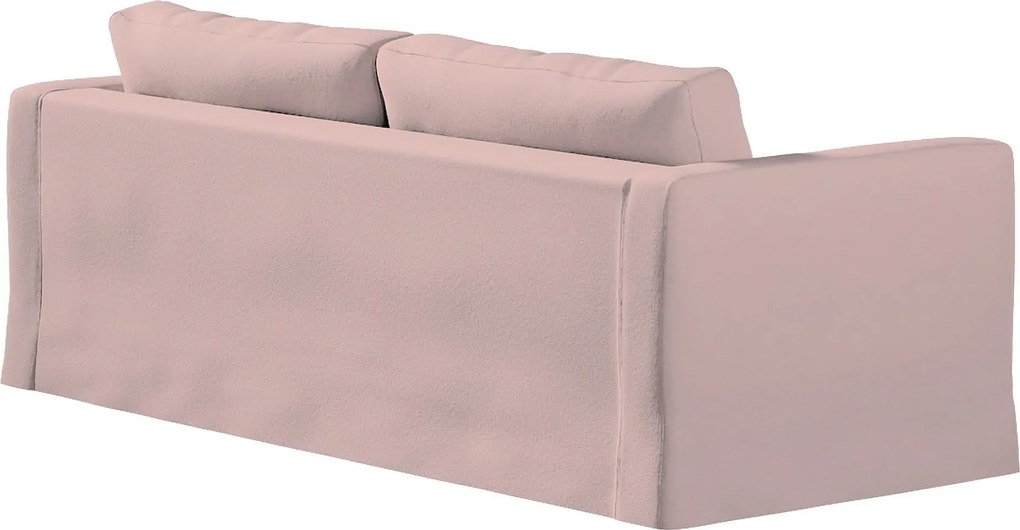 Potah na pohovku IKEA Karlstad 3-místná, nerozkládací, dlouhý barva růžová látka pletený vzor