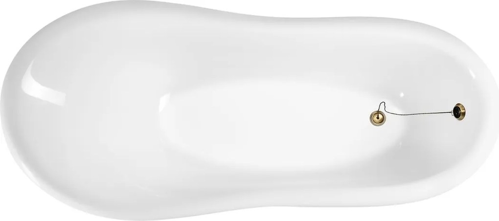 Polysan RETRO vana volně stojící 174,5 x 82 x 80,5 cm nohy bronz litý mramor bílá 43388