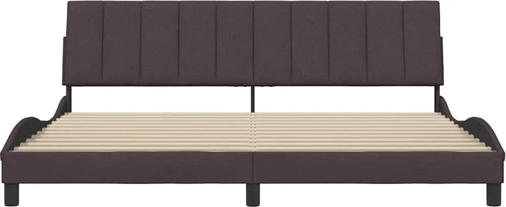 Rám postele bez matrace Hanko tmavě hnědý 200 x 200 cm textil 3310415