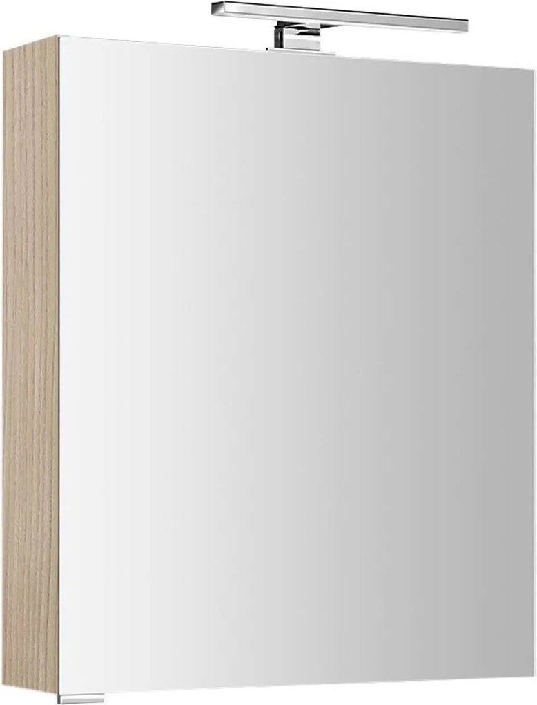 Sapho Mirró - Zrcadlová skříňka s LED osvětlením 60x70x16 cm, P/L, jilm bardini MC060-0013