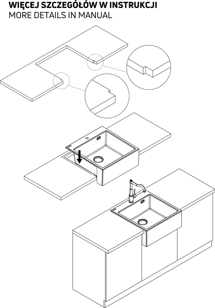 Deante Dřez Eridan granit - ZQE A10K alabastr
