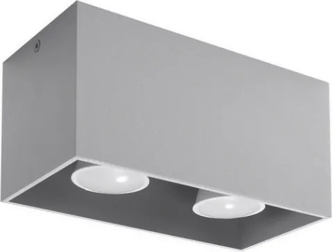 Nástěnné svítidlo SOLLUX Quad maxi GU10 2x40W bez zdroje SL.0382 šedá