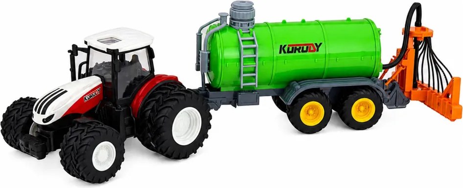 LEAN Toys Zemědělský traktor s postřikovačem tekutých hnojiv, dálkově ovládaný, RC 1:24