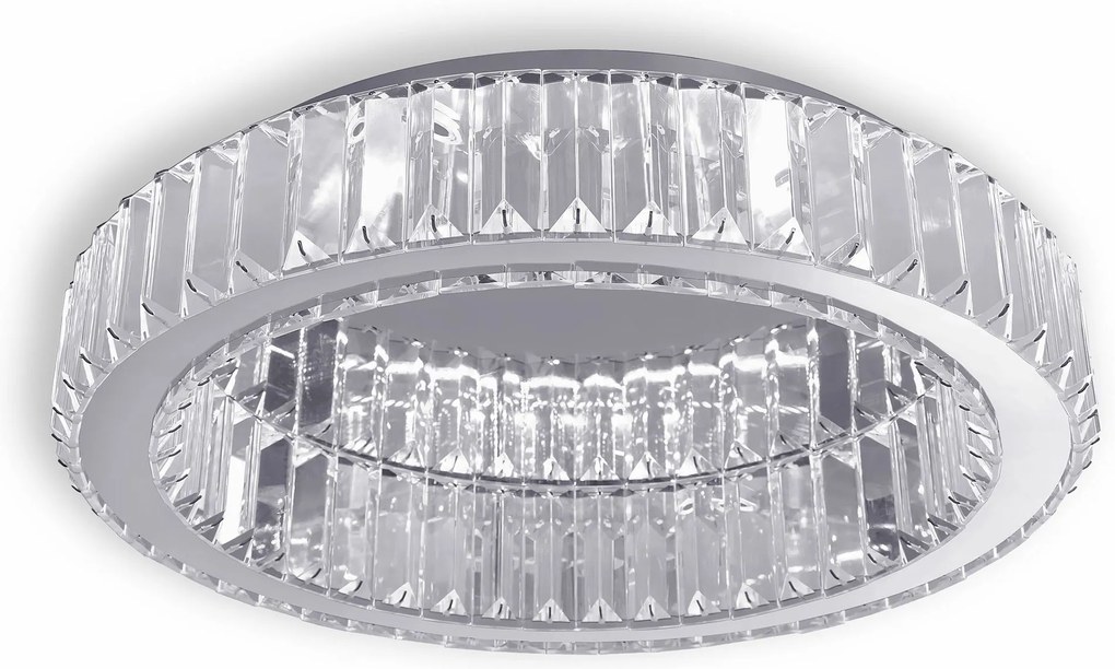 Toolight Toolight, křišťálové stropní svítidlo 50cm, 30W, 4000K, 1401lm, APP1744-C, chromová, OSW-09308