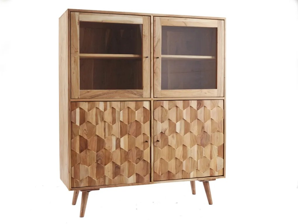 Designová vitrína Justice 140 cm akácie