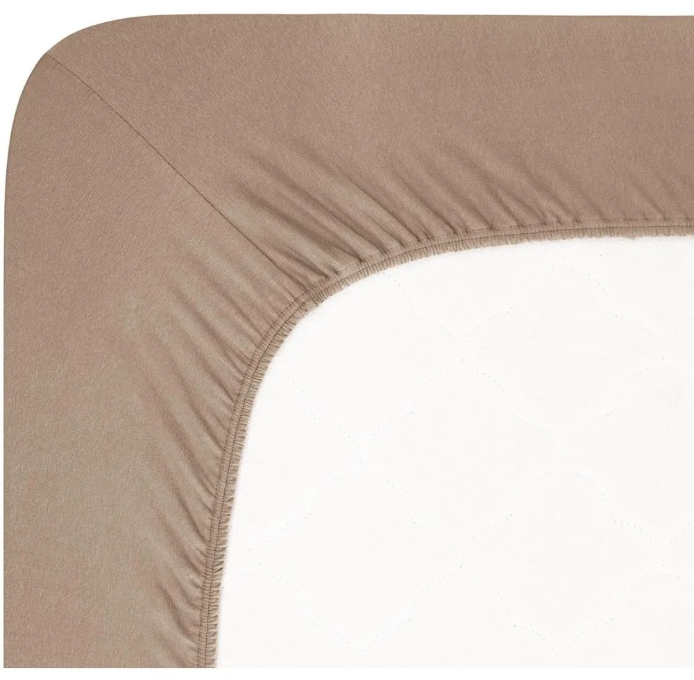 Andrea Simone Jersey Lycra prostěradlo Andrea Simone boxspring - Taupe Gray (17-0808) 160 x 200