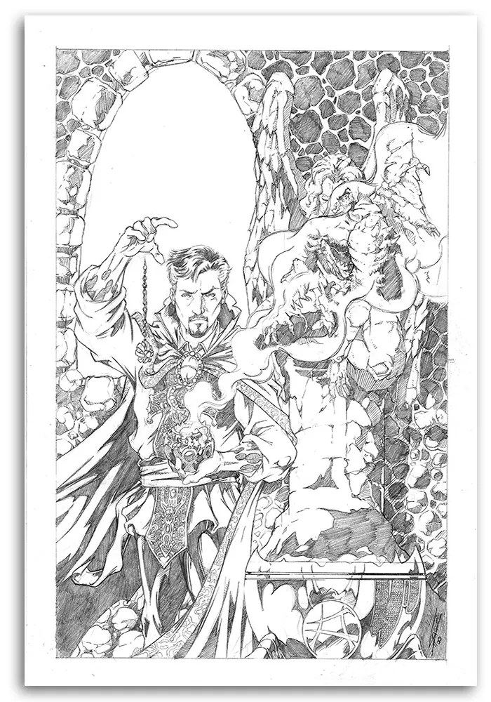 Gario Obraz na plátně Kresba Doctora Strange - Saqman Rozměry: 40 x 60 cm