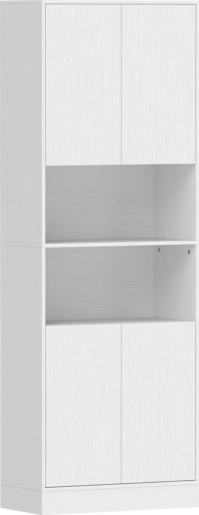 HOMCOM kuchyňská skříň/skříň na potraviny 170 cm s nastavitelnou policí, bílá