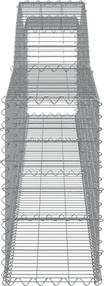 vidaXL Klenuté gabionové koše 5 ks 400x30x60/80 cm pozinkované železo [3146843]