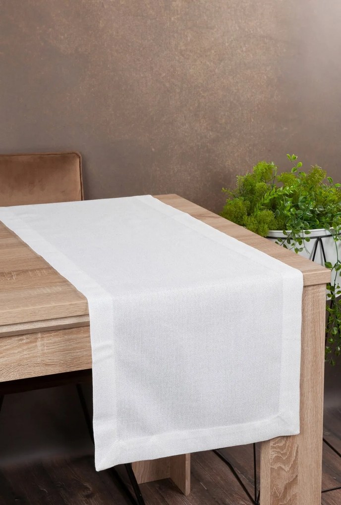 UBRUS STELLA 2 40X180 CM BÍLÝ
