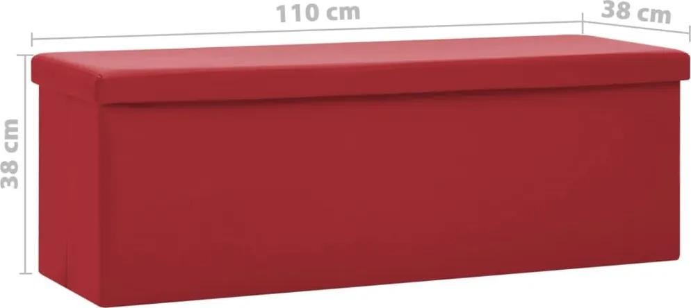 vidaXL Úložná lavice skládací PVC [338800] Barva: Hnědá