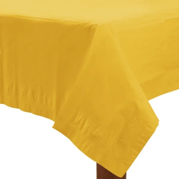 Amscan Ubrus žlutý dva v jednom - papír + PVC 137cm x 274cm