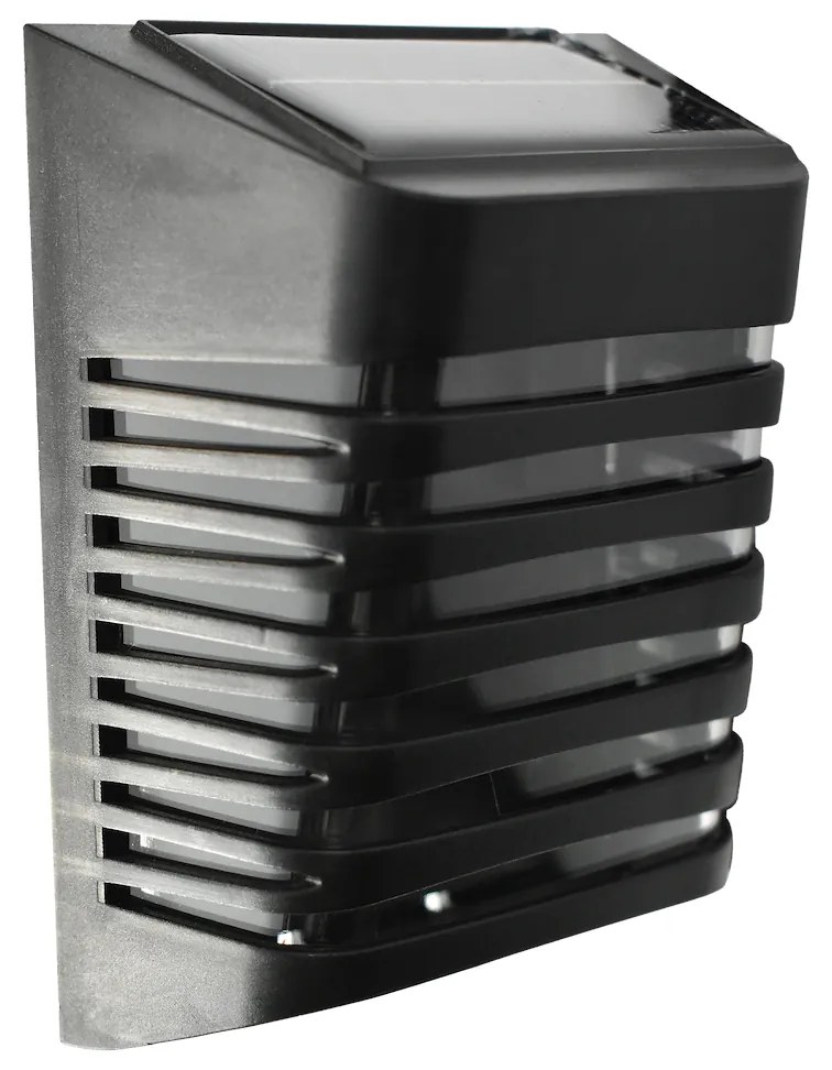 Exteriérové solární nástěnné LED svítidlo Strip, 1x LED 0,12w, černá