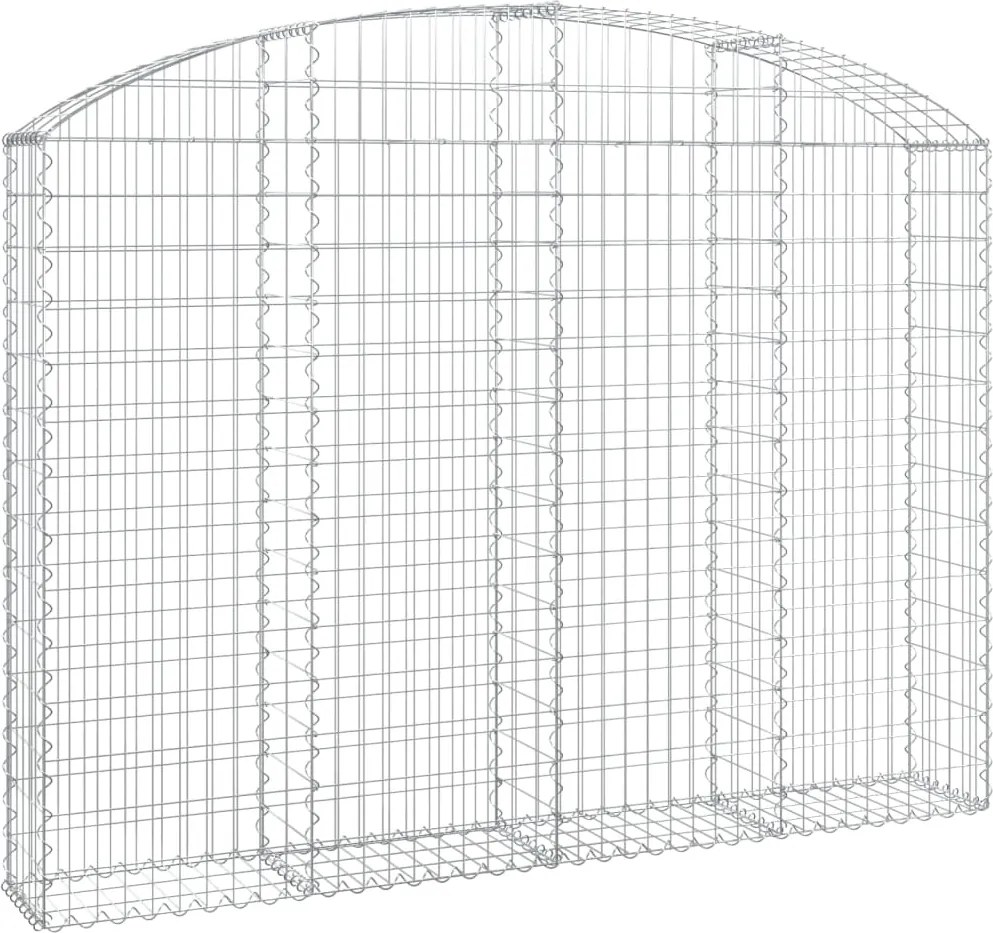 Klenutý gabionový koš 200 x 30 x 140/160 cm pozinkované železo 153467