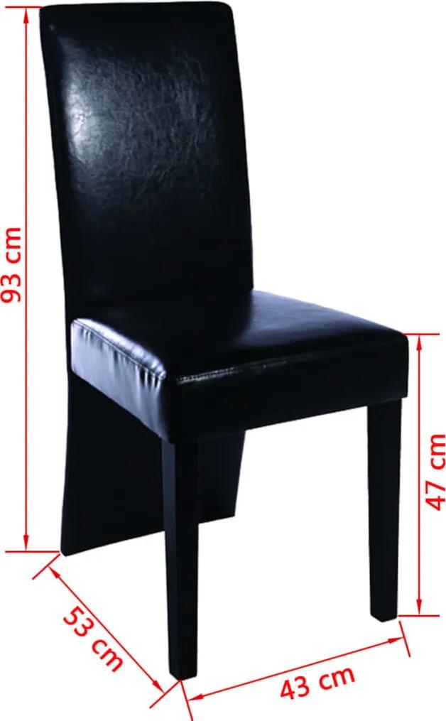 vidaXL Jídelní židle 2 ks umělá kůže [60249] Barva: Černá