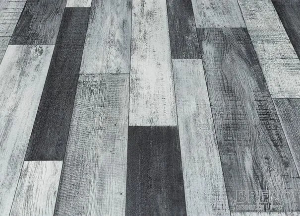 Breno PVC PLAZA Cuban Oak 909M - šedé dřevo, šíře 100 cm