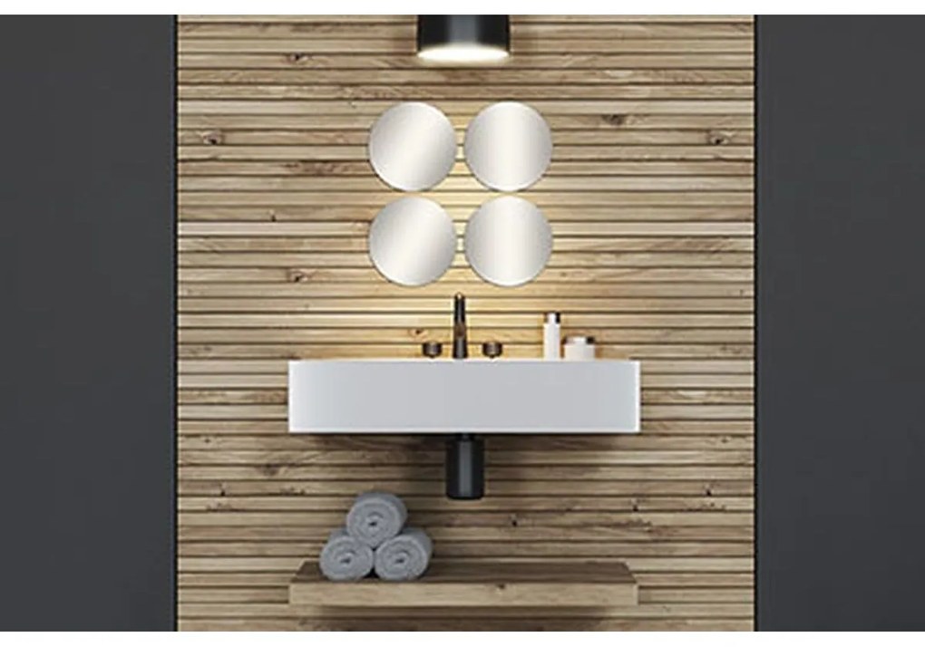 Zrcadlo Levi, stříbrné, sada 4ks