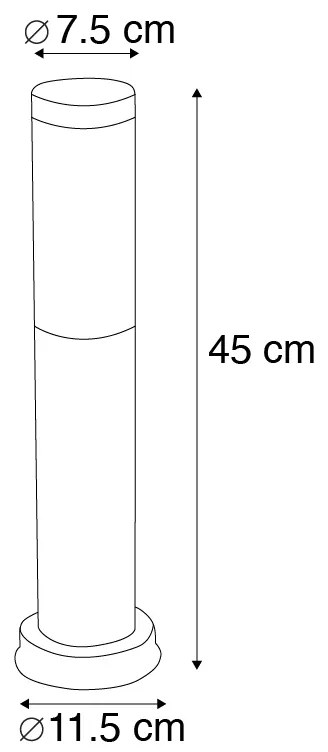 Chytré venkovní lampy sloup antracitová 45 cm vč. Wifi P45 - Rox