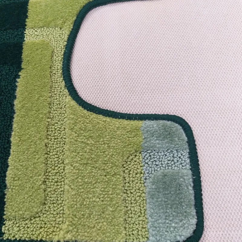 Sada zelených protiskluzových koberečků 50 cm x 80 cm + 40 cm x 50 cm